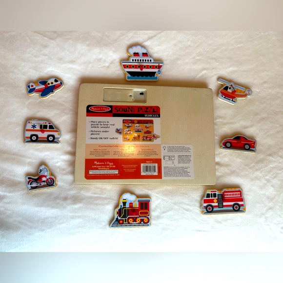 Melissa & Doug | Toys | Melissa Doug Vehicles Wooden Peg Puzzle With ...